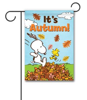 Buy: PEANUTS® It’s Autumn Snoopy – Garden Flag Flagology.com