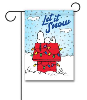 Buy: PEANUTS® Let It Snow – Garden Flag Snoopy Flagology.com