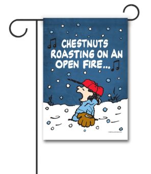 Buy: PEANUTS® Lucy Chestnuts Roasting – Garden Flag Flagology.com