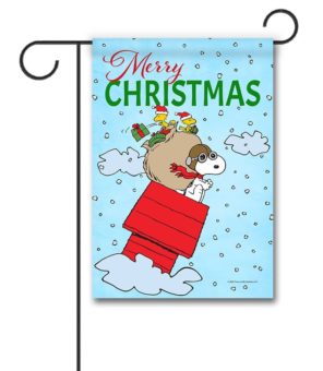 Buy: PEANUTS® Merry Christmas Snoopy Sleigh – Garden Flag Flagology.com