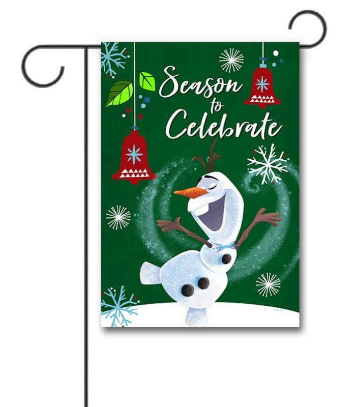 Buy: Season to Celebrate Olaf – Garden Flag Olaf Flagology.com