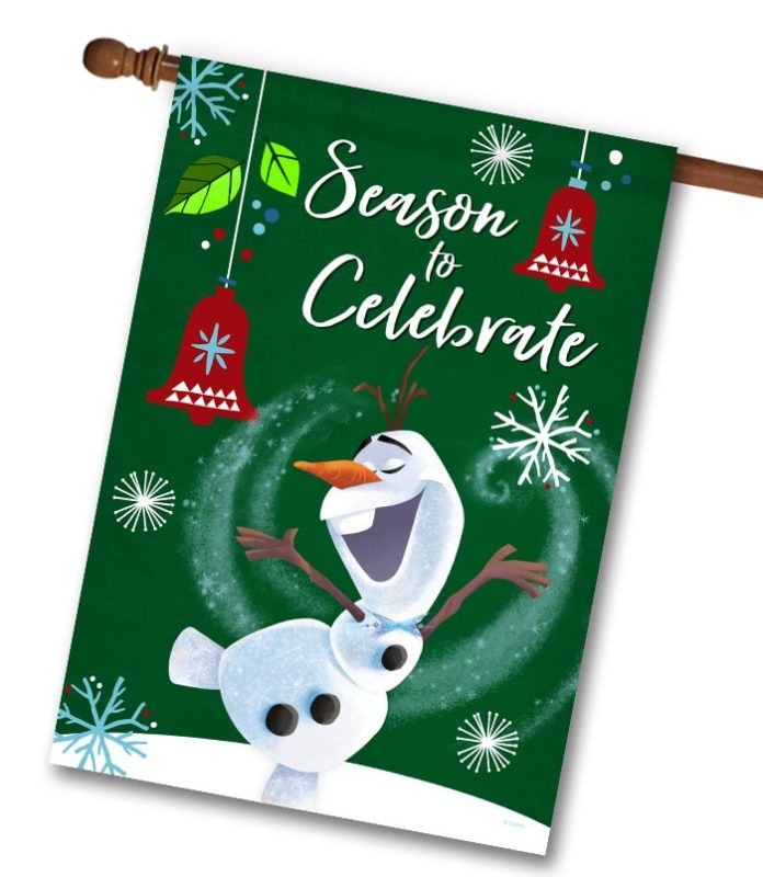 Buy: Season to Celebrate Olaf – House Flag Olaf Flagology.com