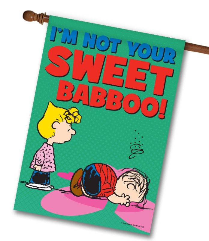 Buy: PEANUTS® Not Your Sweet Babboo – House Flag Flagology.com