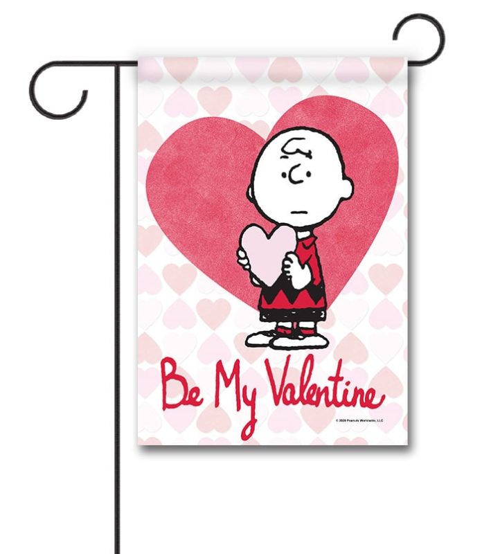 Buy: PEANUTS® Charlie Brown Valentine’s Day – Garden Flag Flagology.com