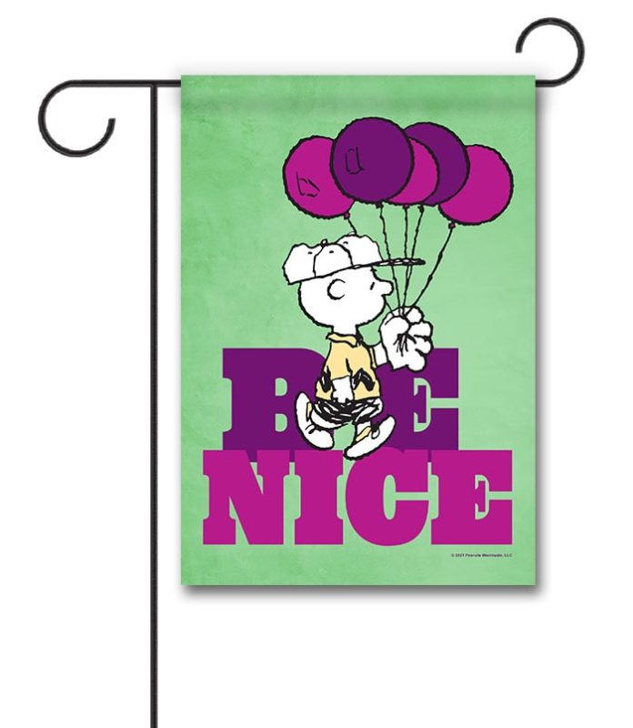 Buy: PEANUTS® Be Nice Charlie Brown – Garden Flag Flagology.com
