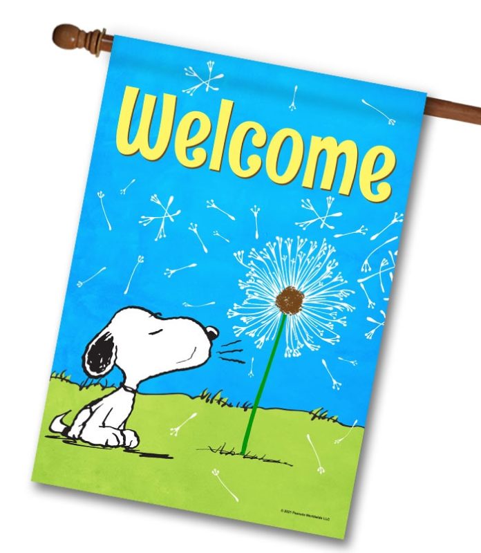 Buy: PEANUTS® Blowing Dandelions – House Flag Flagology.com
