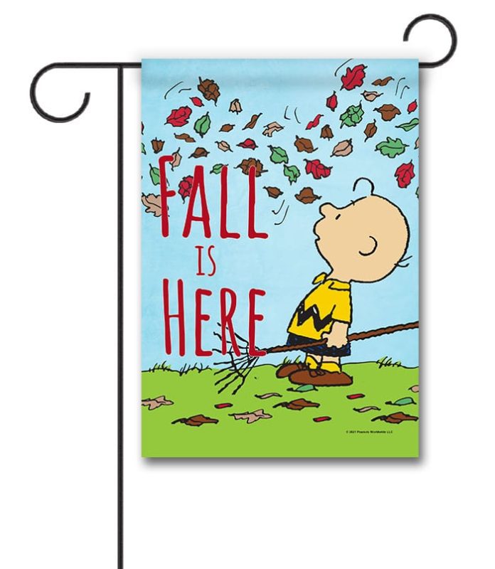 Buy: PEANUTS® Fall is Here – Garden Flag Fall Flagology.com