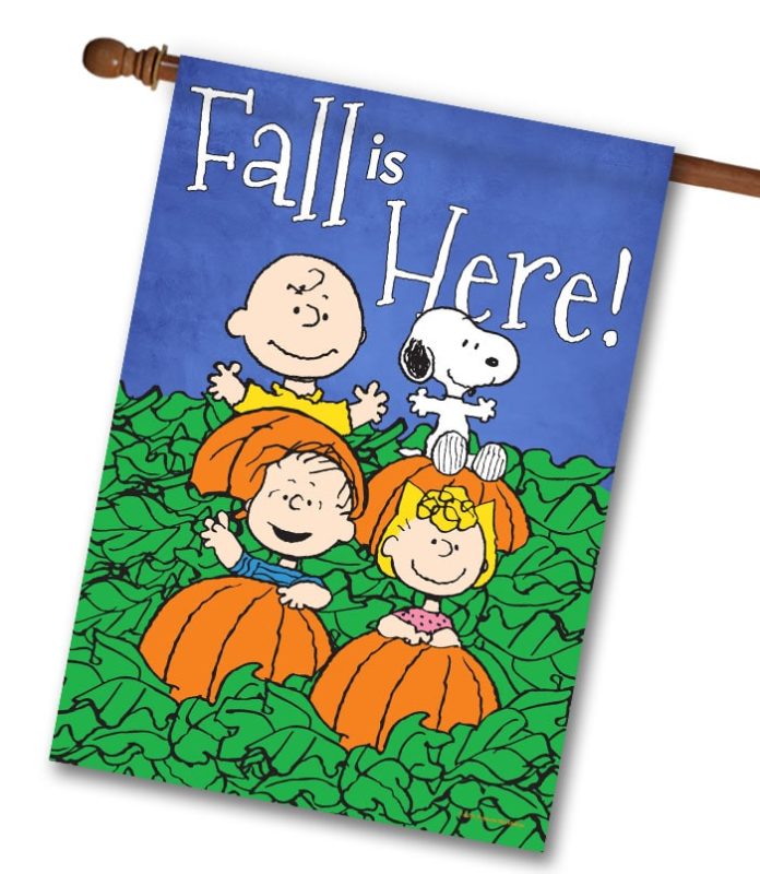 Buy: PEANUTS® Fall is Here Pumpkin Patch – House Flag Flagology.com