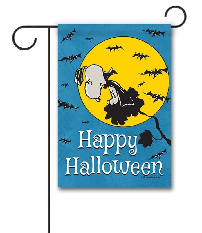 Buy: PEANUTS® Vampire Snoopy Happy Halloween – Garden Flag Flagology.com