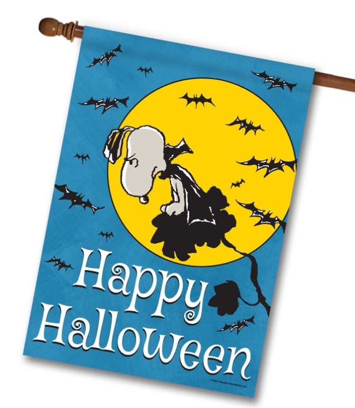 Buy: PEANUTS® Vampire Snoopy Happy Halloween – House Flag Flagology.com