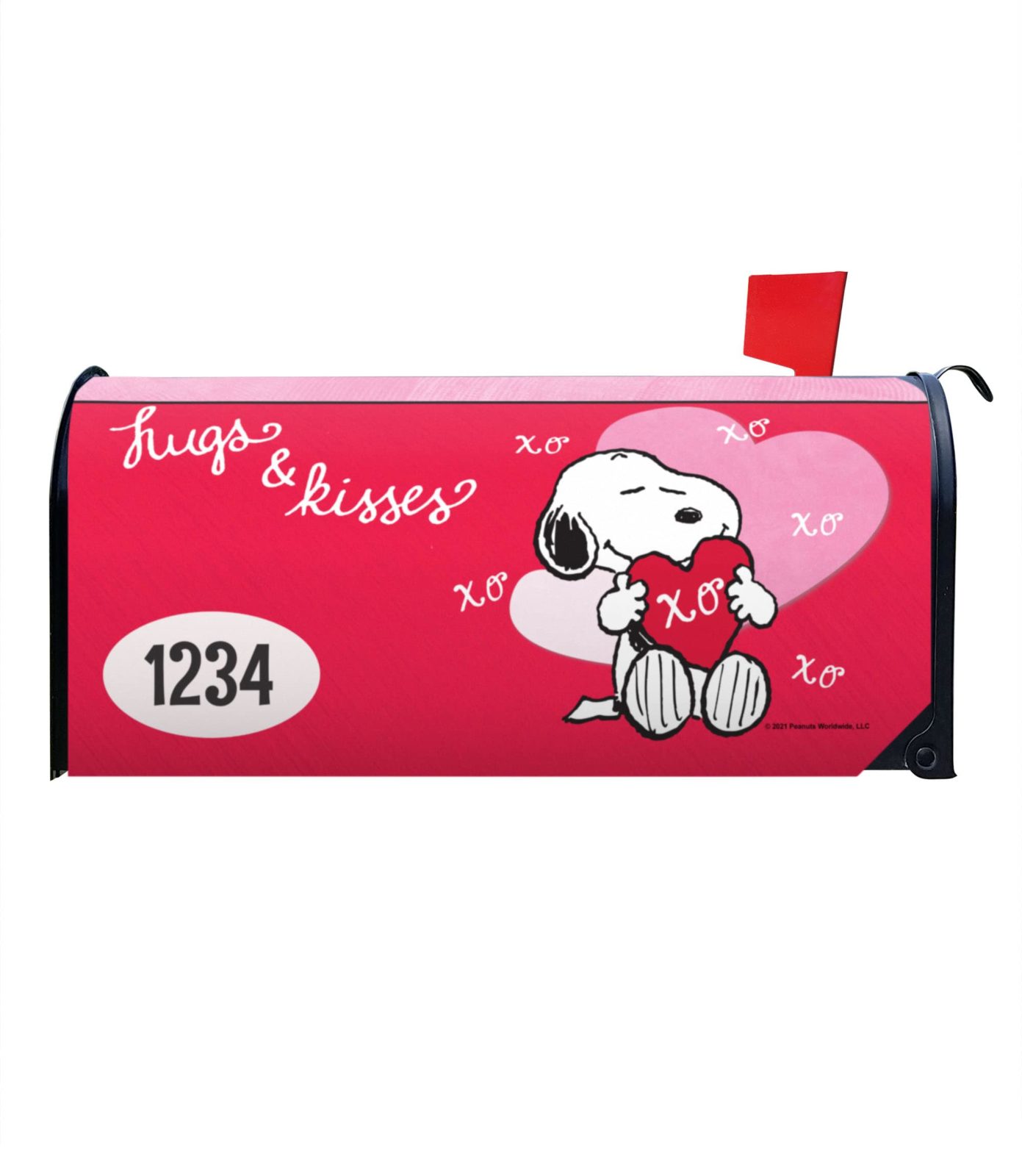 Buy: PEANUTS® Hugs and Kisses Snoopy Magnetic Mailbox Cover Flagology.com