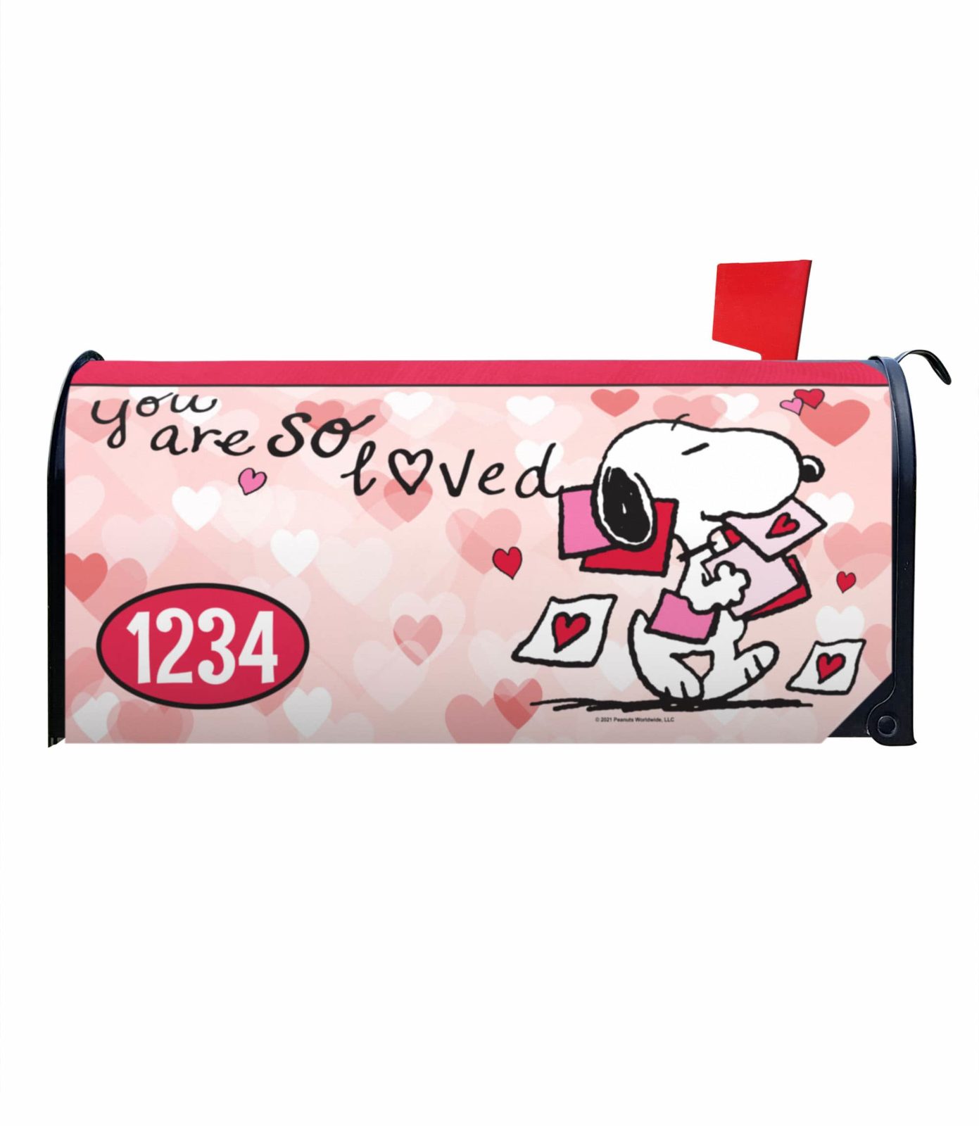 Buy: PEANUTS® You Are So Loved Snoopy Magnetic Mailbox Cover Flagology.com