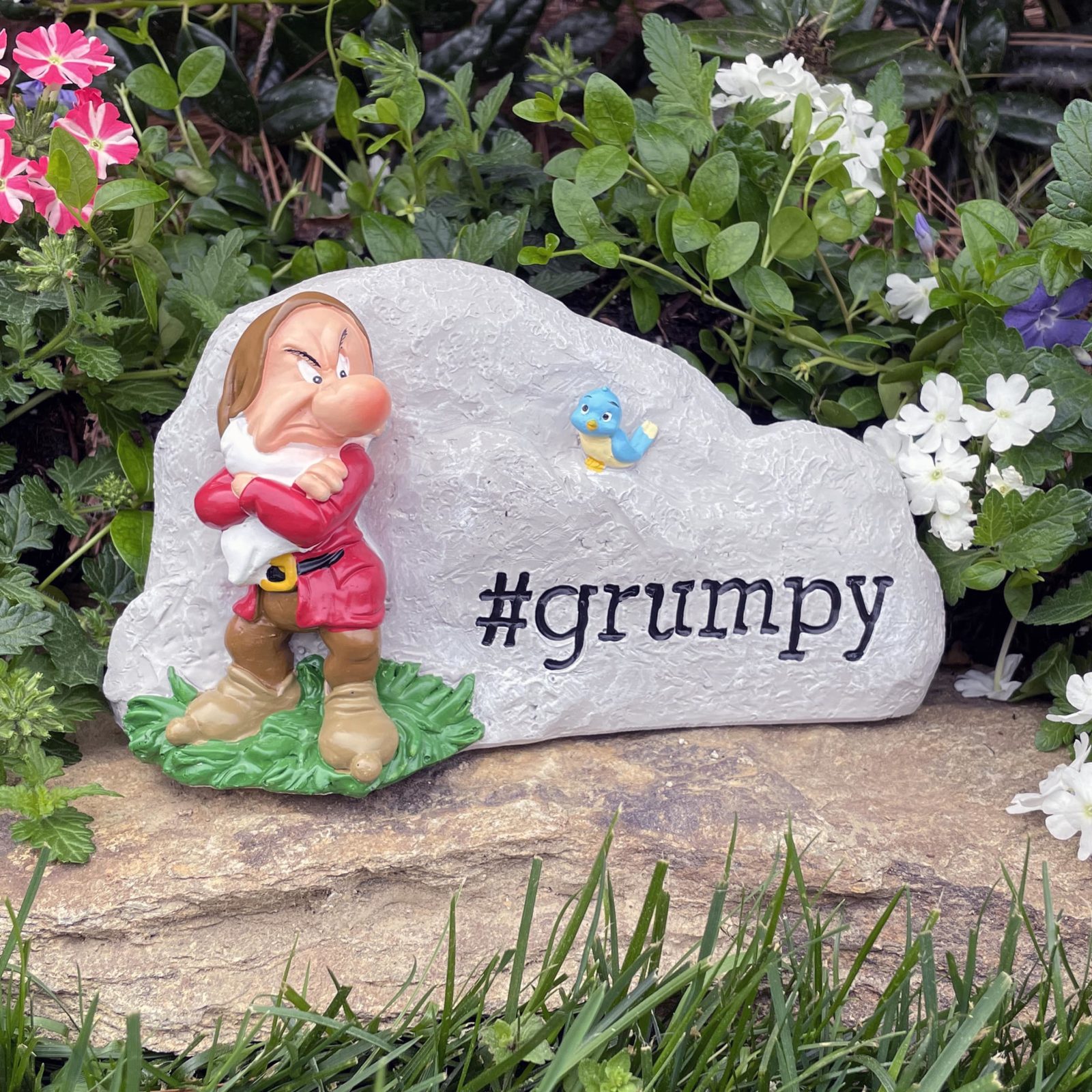 Buy: #grumpy Grumpy 5″ Garden Rock Spring Summer Flagology.com