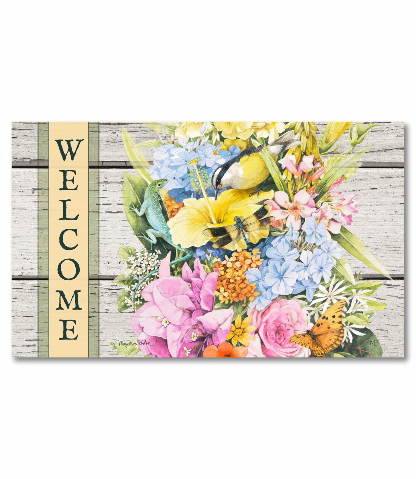 Buy: Spring Bouquet Doormat Spring Art Bird Doormat Flagology.com