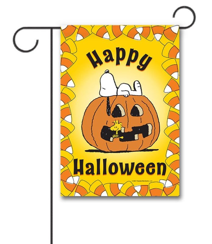 Buy: PEANUTS® Candy Corn Snoopy and Woodstock – Garden Flag Flagology.com