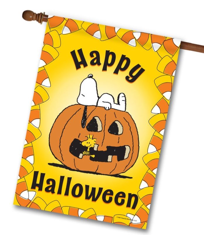 Buy: PEANUTS® Candy Corn Snoopy and Woodstock – House Flag Flagology.com