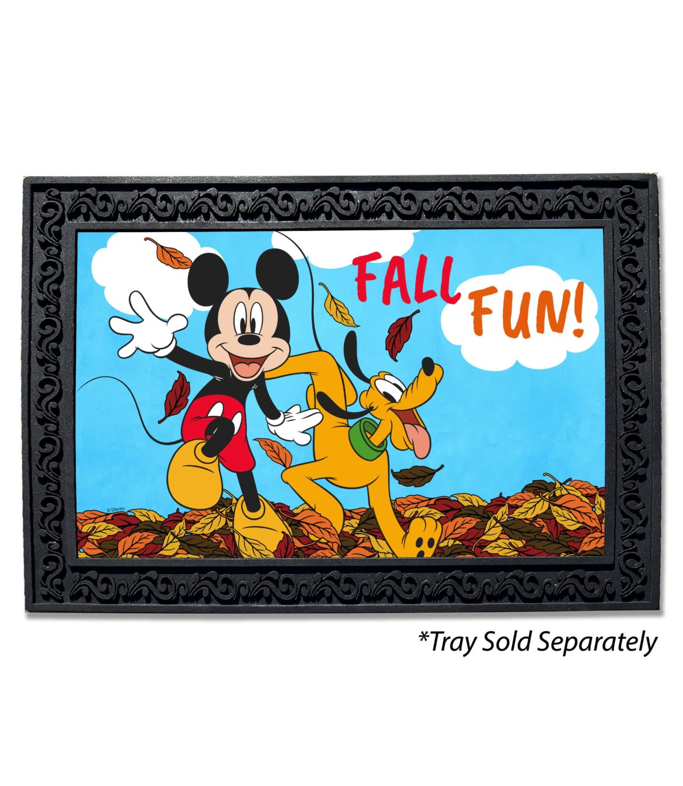 Buy: Fall Fun Mickey and Pluto Doormat Fall All Disney Flagology.com