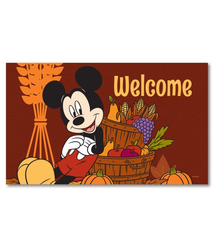 Buy: Happy Harvest Mickey Doormat Fall All Disney Flagology.com
