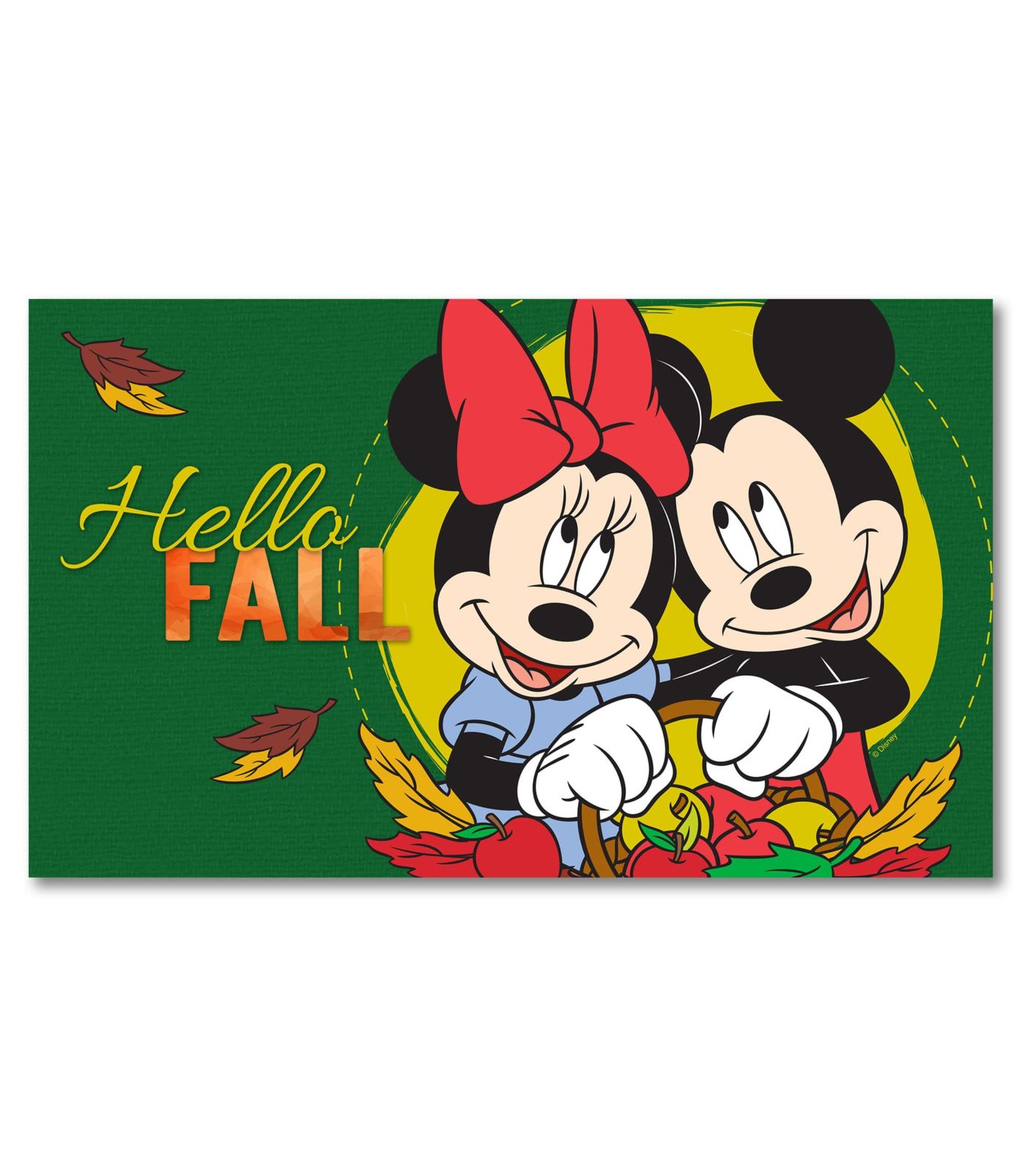 Buy: Hello Fall Mickey & Minnie Doormat Fall Disney Flagology.com