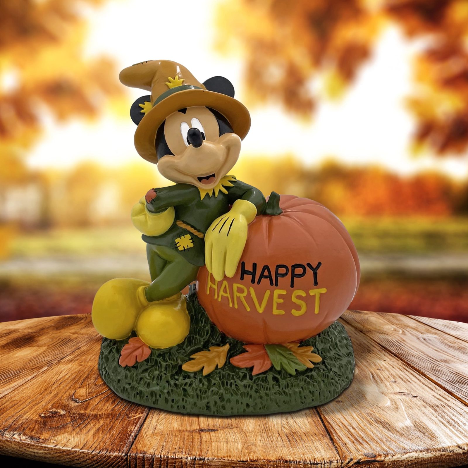 Buy: Mickey Scarecrow Happy Harvest 7″ Statue Flagology.com
