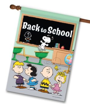 Buy: PEANUTS® Back to Class – House Flag Lucy Flagology.com