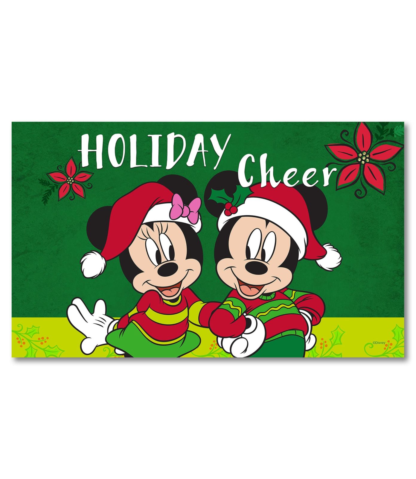 Buy: Mickey & Minnie Holiday Cheer Doormat Disney Flagology.com