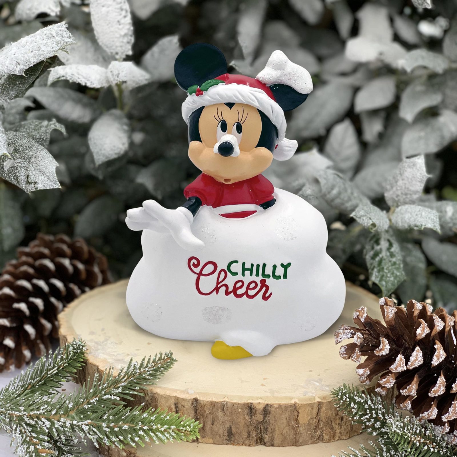 Buy: Minnie Chilly Cheer 5″ Statue Christmas Flagology.com