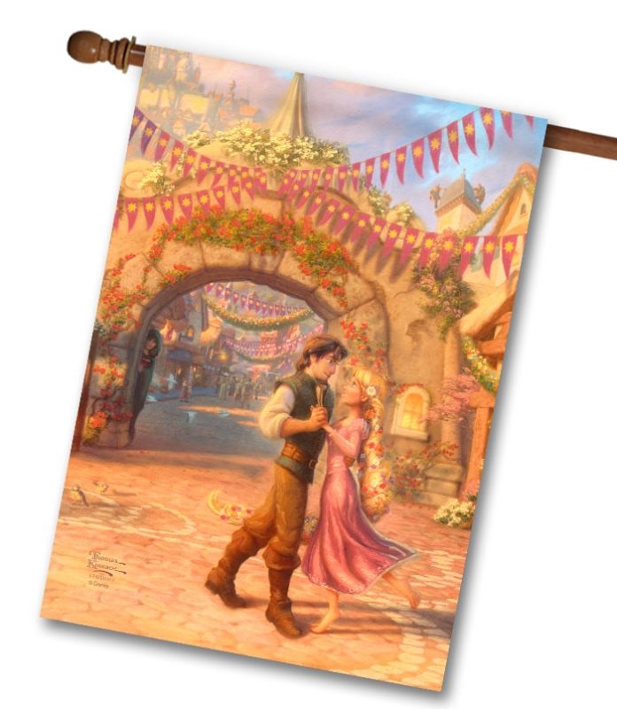 Buy: Rapunzel Dancing in the Sunlit Courtyard – House Flag Flagology.com