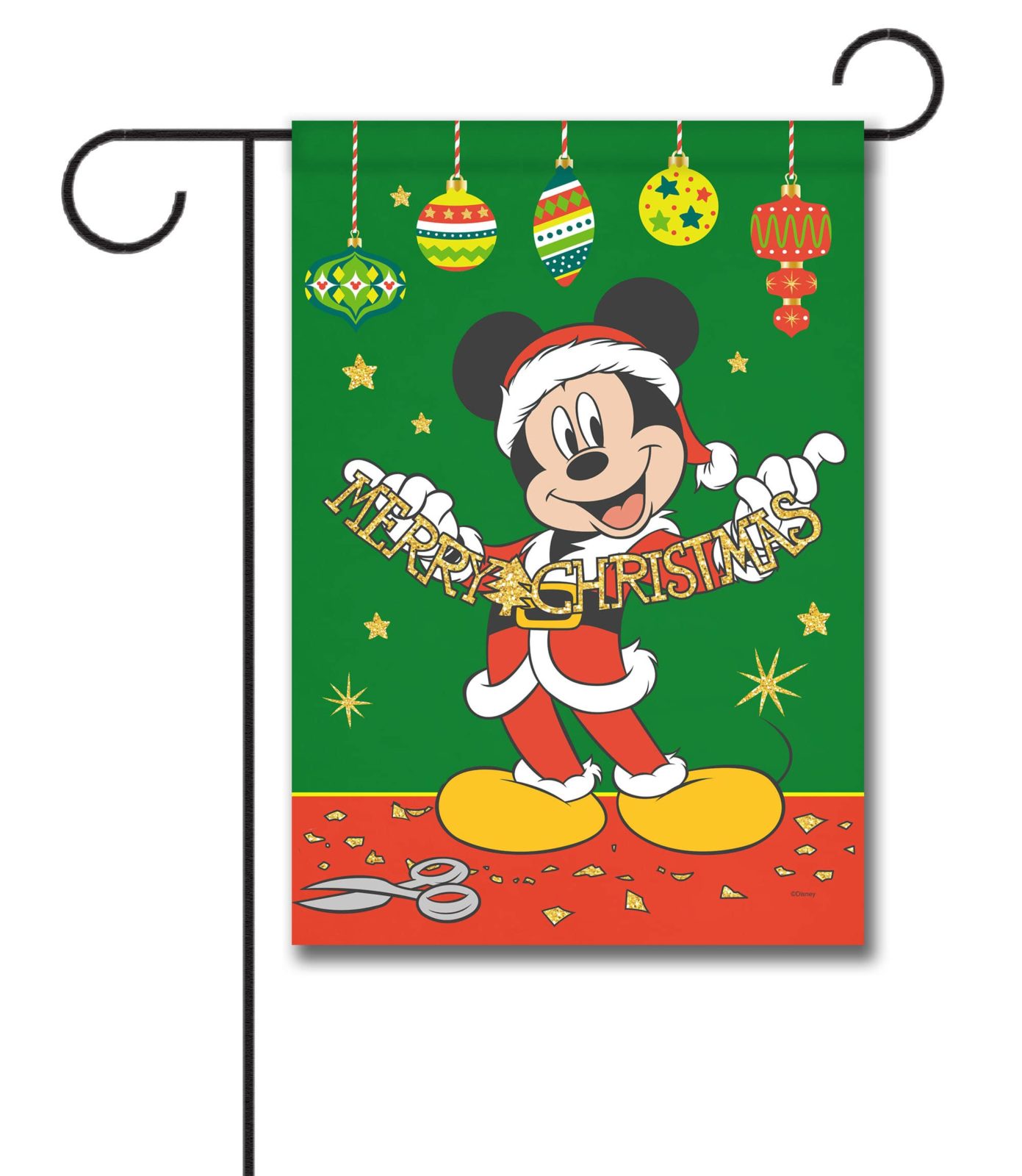 Buy: Merry Christmas Cutout Mickey – Garden Flag Flagology.com