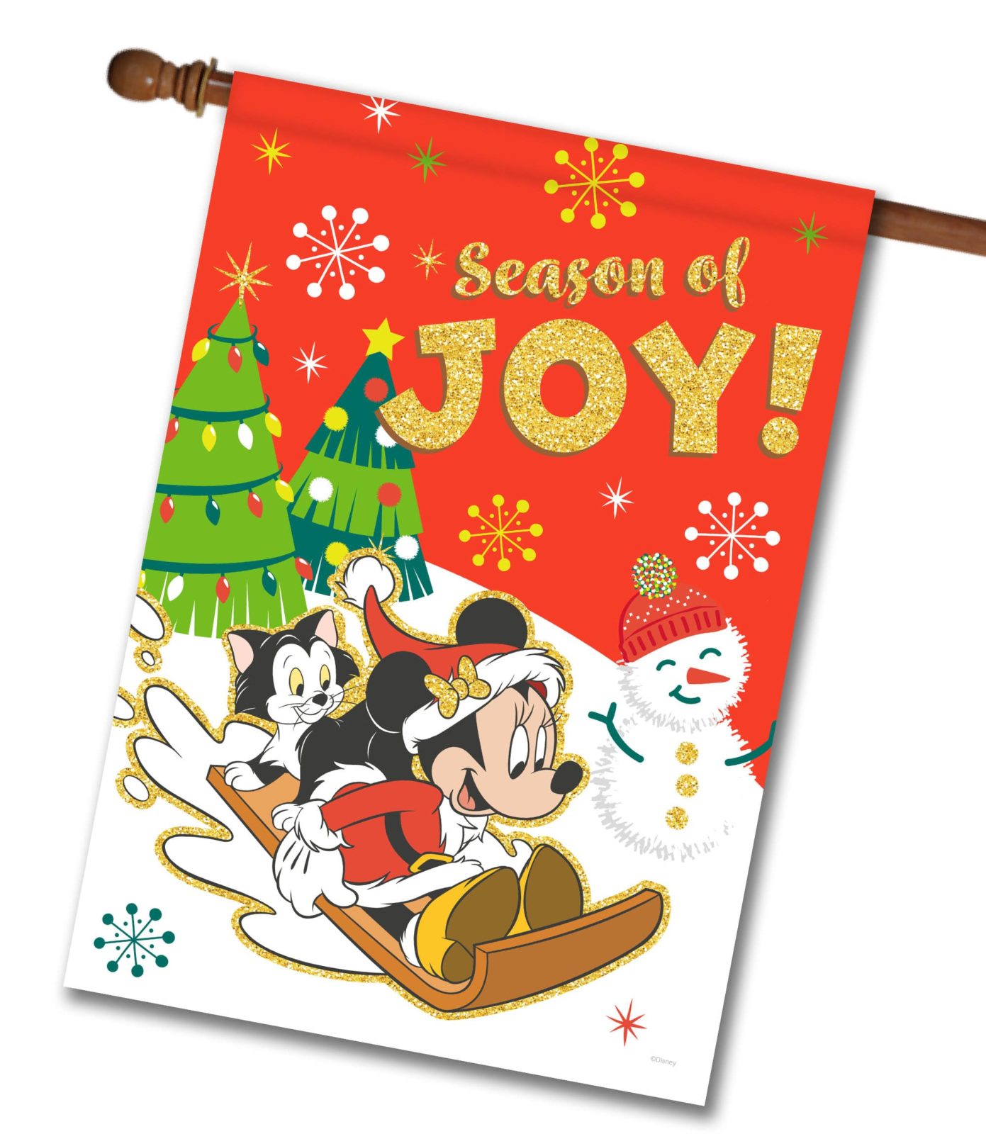 Buy: Toboggan Minnie – House Flag Christmas Flagology.com