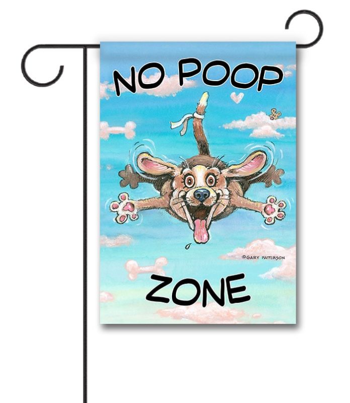 Buy: Poop Zone – Garden Flag Art Everyday Funny Flagology.com