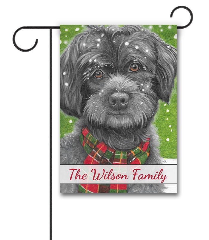 Buy: Schnauzer Dear Santa – Garden Flag Christmas Flagology.com