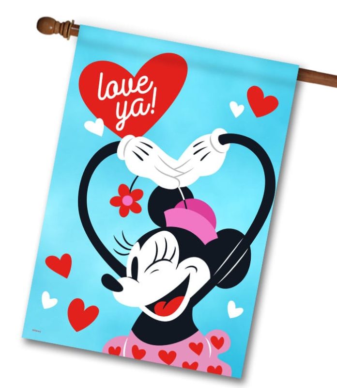 Buy: Love is in Swing Mickey Mouse and Minnie Mouse – House Flag ...