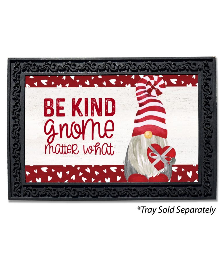 Buy: Be Kind Love Gnome Doormat Valentine's Day Art Flagology.com
