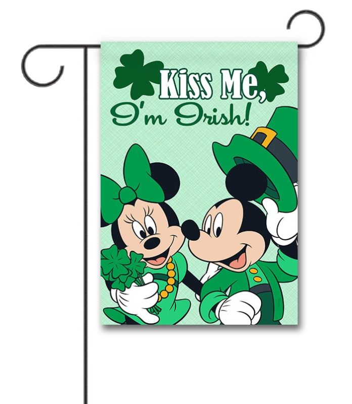Buy: Kiss Me I’m Irish Mickey & Minnie – Garden Flag Flagology.com