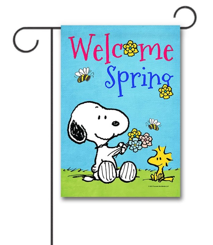 Buy: PEANUTS® Welcome Friends Snoopy & Woodstock – Garden Flag ...