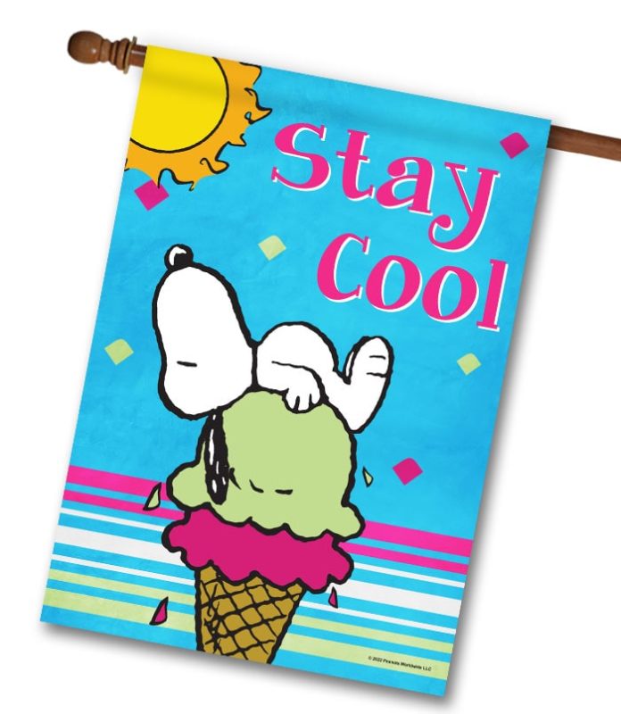 Buy: PEANUTS® Double Scoop Snoopy – House Flag Flagology.com
