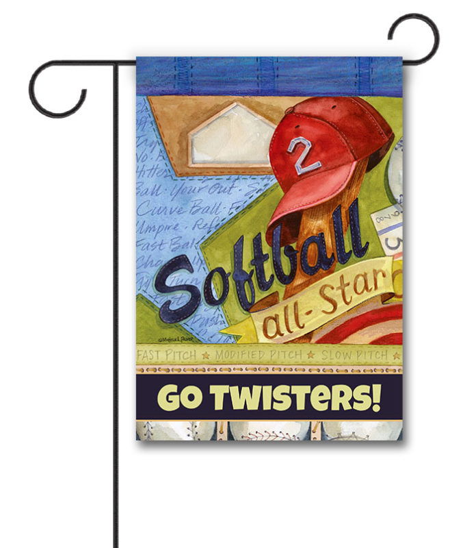 Buy: Softball Personalized – Garden Flag Art Flagology.com