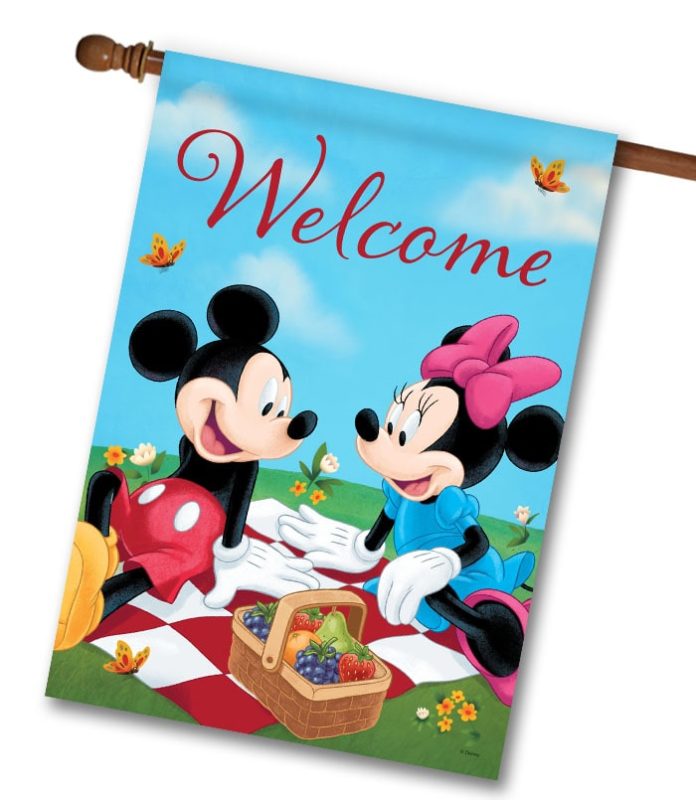 Buy: Mickey and Minnie Picnic – Garden Flag Flagology.com