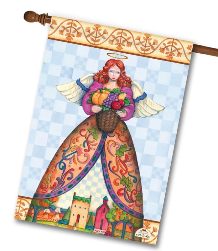 Buy: Jim Shore Fall Owl – Garden Flag Fall Art Flagology.com