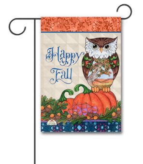 Buy: Jim Shore Fall Owl – Garden Flag Fall Art Flagology.com