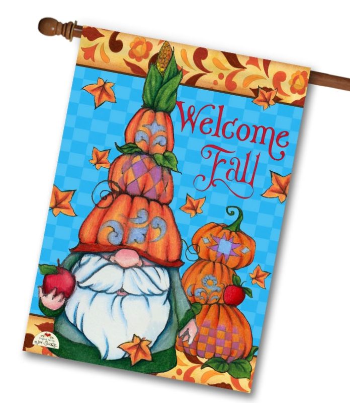 Buy: Jim Shore Fall Owl – Garden Flag Fall Art Flagology.com