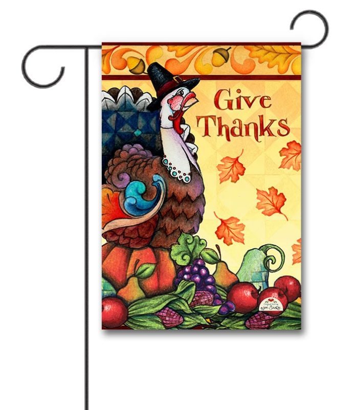 Buy: Jim Shore Happy Thanksgiving Gnome – Garden Flag Flagology.com