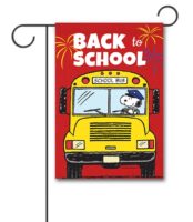 Buy: PEANUTS® Back to School Bus Driver Snoopy – Garden Flag Flagology.com