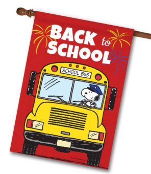 Buy: PEANUTS® Back to School Bus Driver Snoopy – House Flag Flagology.com