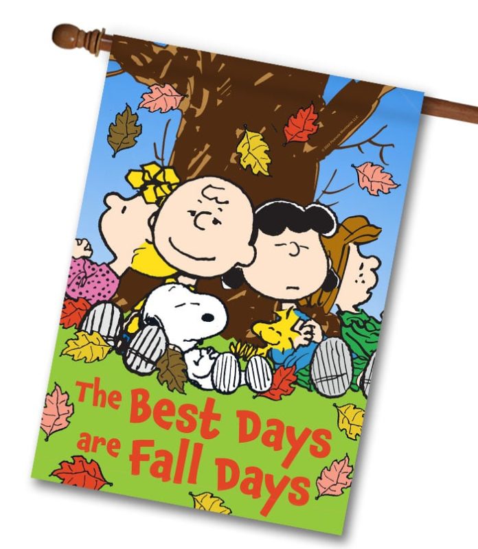 Buy: PEANUTS® Fall Days are the Best Days – Garden Flag Flagology.com