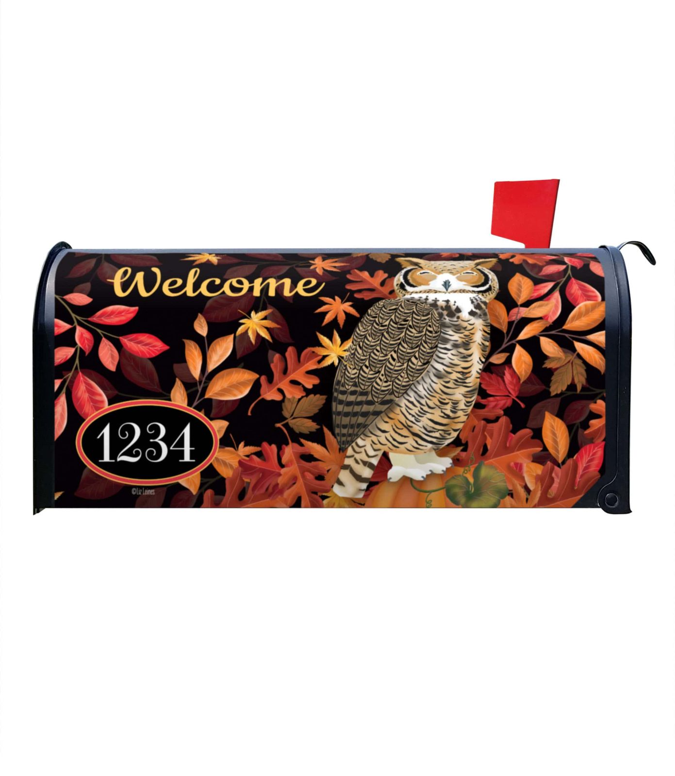 Buy: Harvest Fall Owl – House Flag Fall Art Owl Flagology.com