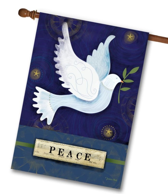 Buy: Peace Dove – House Flag Christmas Art Dove Flagology.com