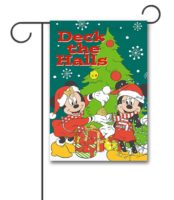 Buy: Mickey and Minnie Deck the Halls – Garden Flag Flagology.com