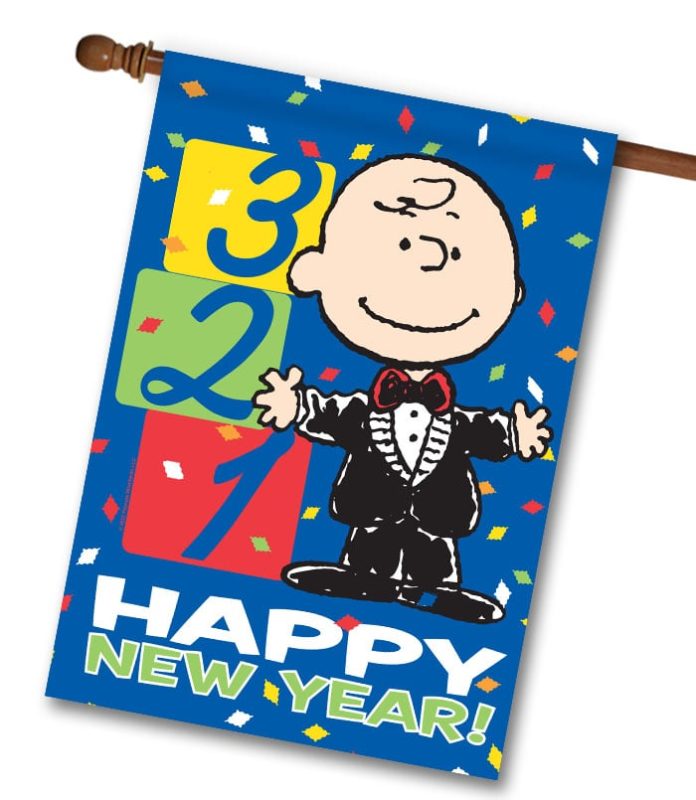 Buy: PEANUTS® Happy New Year Snoopy and Woodstock – Garden Flag ...
